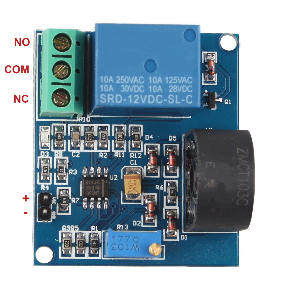 HALJIA AC Current Detection Sensor Module 12V Relay Protection Module