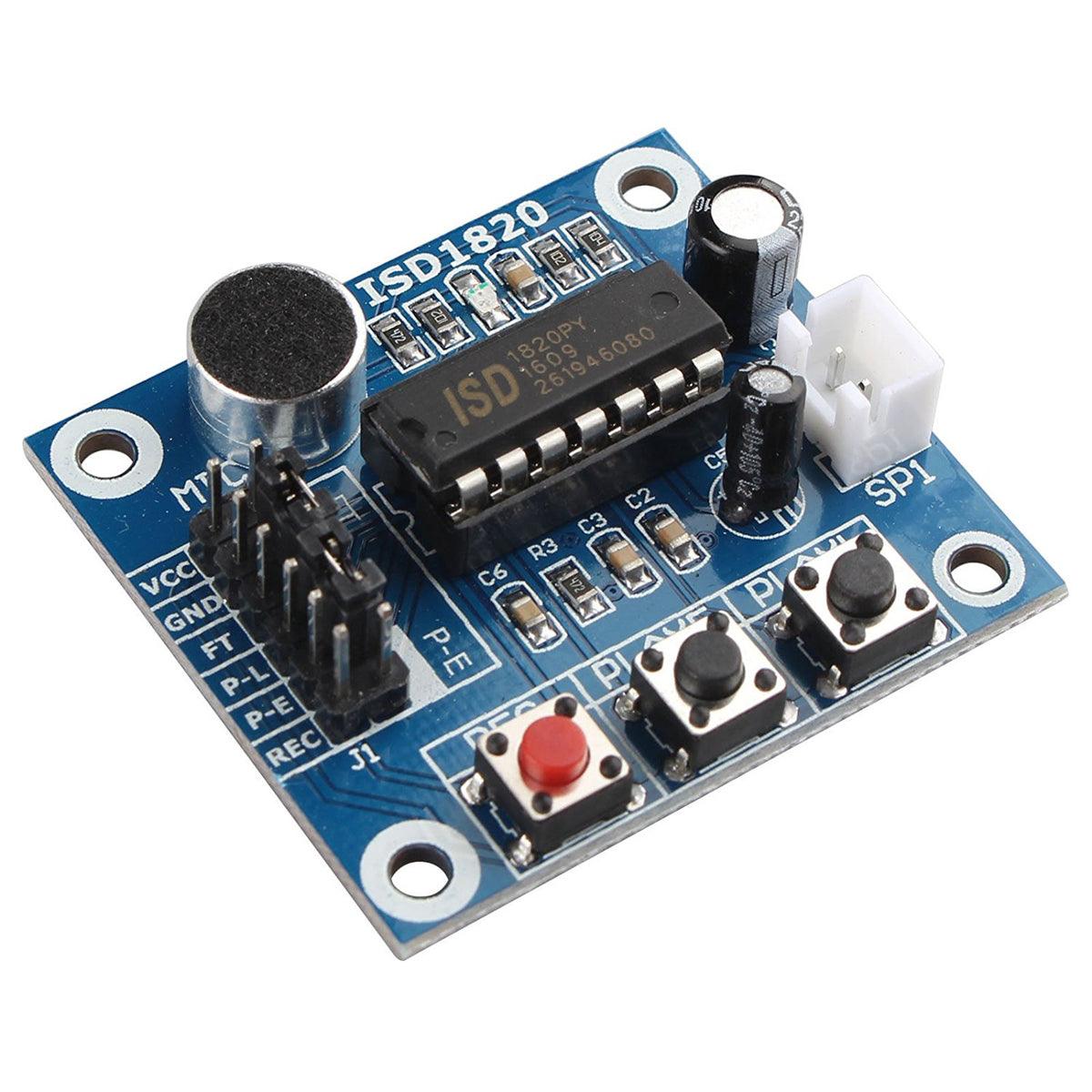 HALJIA 2 PCS ISD1820 Audio Sound Voice Recording Playback Module With