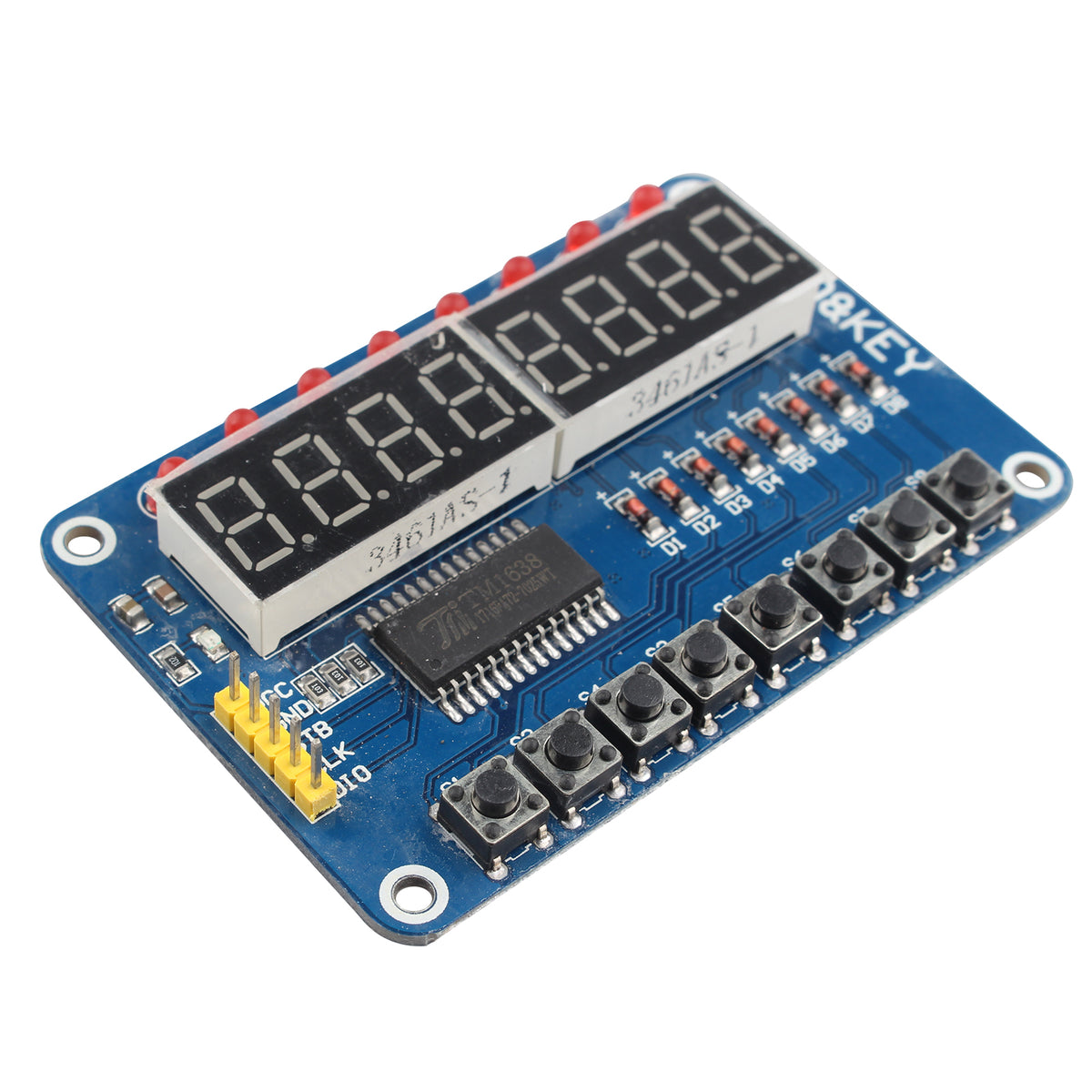 HALJIA TM1638 Digital LED Display Module 8-Bit LED Digital Tube 8 Keys